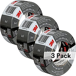 3M Duct Tape DT8, 3 Pack, Industrial Strength, Multi-Use, Black, 1.88" x 60 yd, Professional Grade Adhesive