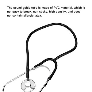 Single Head Stethoscope, Lightweight Aluminium Alloy Heart Lung Detection Echoscope for Doctors/Nurses/Nursing Students, for Medical/Home(Black)