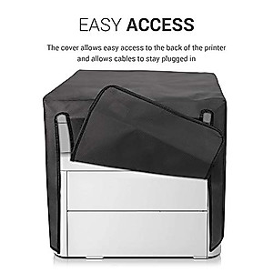 kwmobile Dust Cover Compatible with Brother DCP-L3510CDW / L3710CW / L3730CDN / L3750CDW - Printer Case - Fabric Protector Cover - Dark Grey