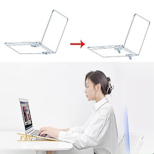 2pcs Keyboard Stands, Mini Laptop Stand for Desk, Portable Laptop Stand Compatible with MacBook Air Pro, Dell XPS, Lenovo, HP More. ( Black )