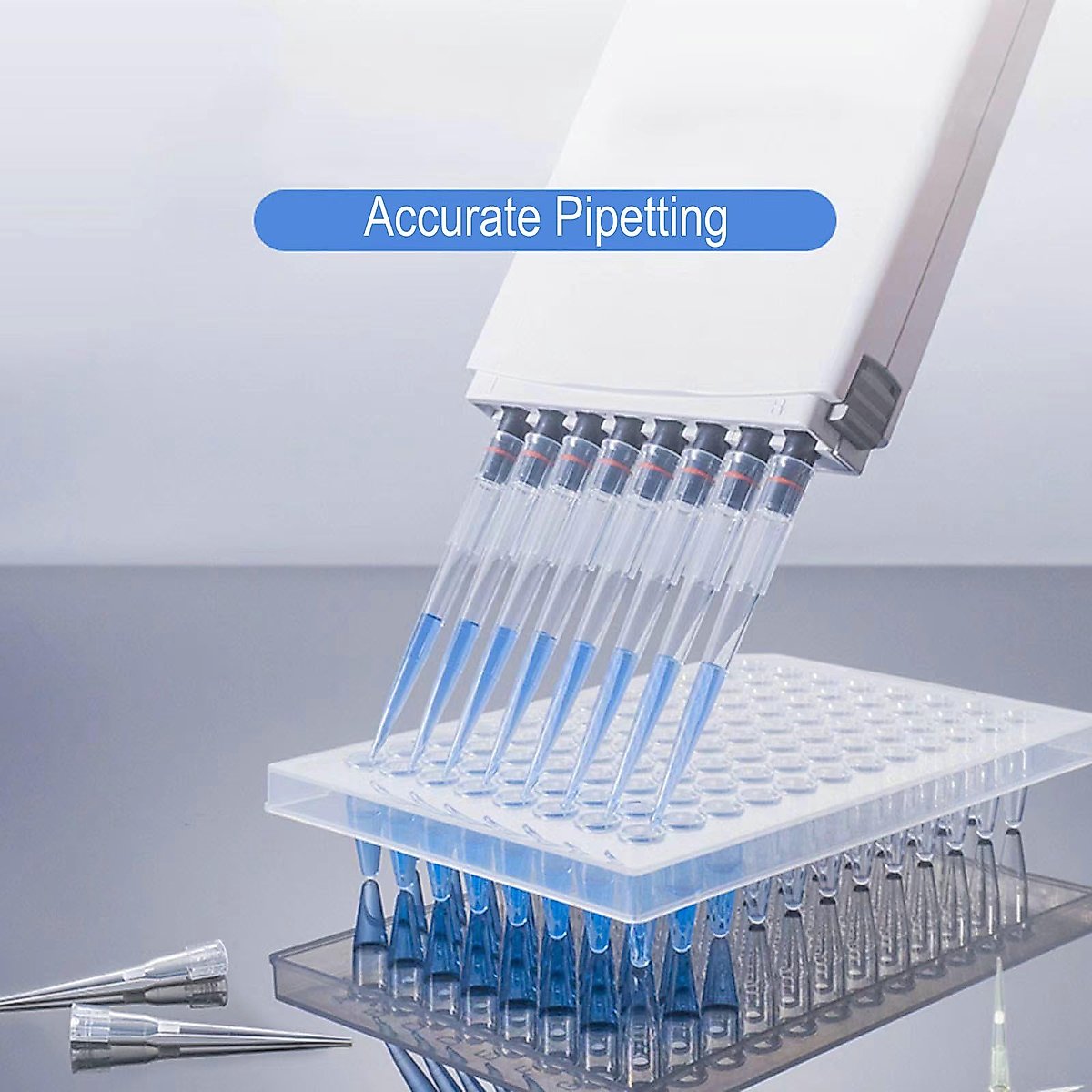 1000ul Pipette Tips - Universal Pipette Tips，with Box RNase/DNase Free & Pyrogen Safe, 96 Tips/Rack Pk x 10 Racks (960 Tips)