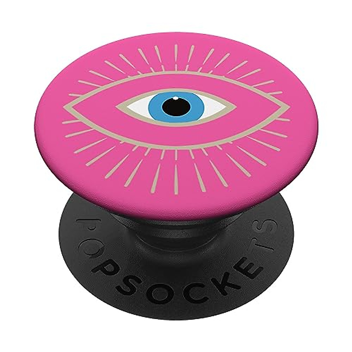 Beige Pink All Seeing Evil Eye PopSockets Standard PopGrip