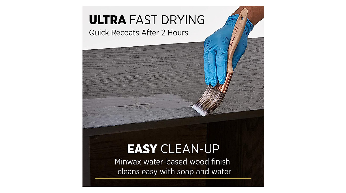 Minwax Polycrylic Clear Finish 1/2 Pint for Wood Protection