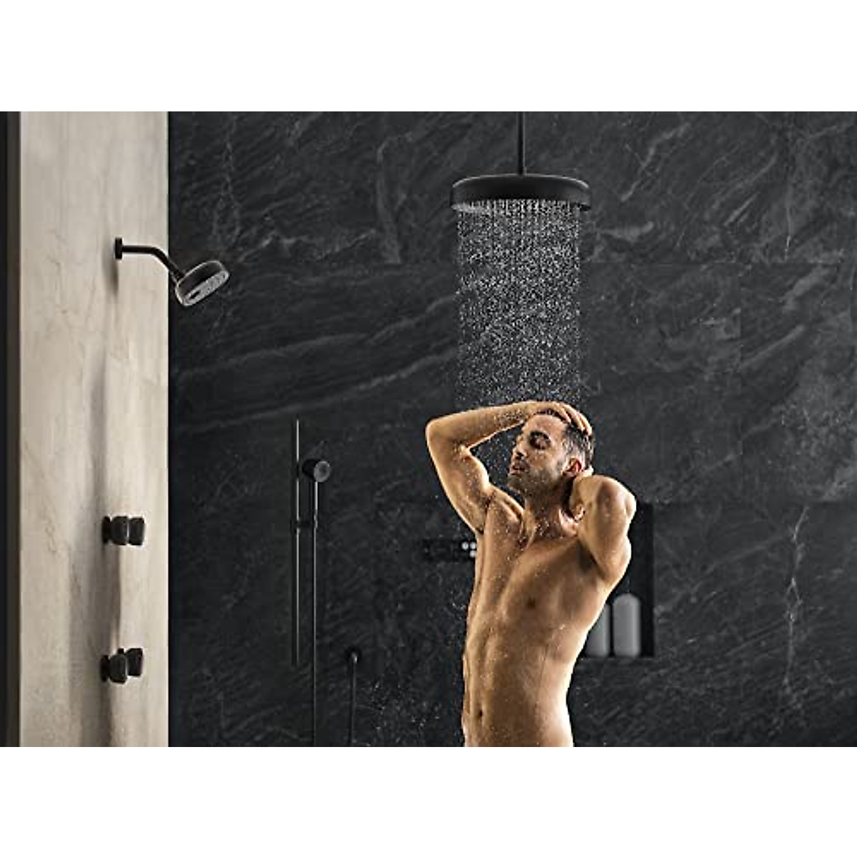 KOHLER 26291-G-BL Statement Round 12" Single-Funtion 1.75 gpm Rainhead, Matte Black