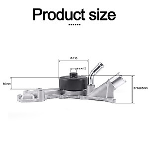 AULINK AW6169 Water Pump With Gasket (Engine 3.6L) OE Replacement For Chrysler 200 300 Town & Country,Dodge Avenger Challenger Charger Durango Journey,Jeep Grand Cherokee,Ram 1500