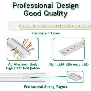 Superiorly 2 Pack Magnetic Mount 4 Foot LED Tube, 36W, 5400LM Super Bright, 5000K Daylight White, Panel Light Retrofit Kit, T8 T10 T12 8 T10 T12 Fluorescent Replacement, Crystal White, Easy to install