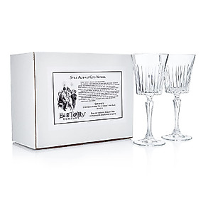 HISTORY COMPANY Il Ristorante Toscano “City of Crystal” Wine Glass 2-Piece Set, Crafted in the Tuscany Region of Italy (Gift Box Collection)