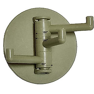 Fineget Adhesive Hooks for Hanging Door Kitchen Bathroom Hooks 3 Rotatable Arms Round Sticky Hooks Green 2 Pairs