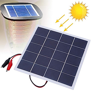 Polycrystalline Silicon Solar Panel 4W 5V 172x175x2MM Portable Solar Power Panel Solar Panel Cell for Advertising Lights for Home Lights for Electric Fans (4W)