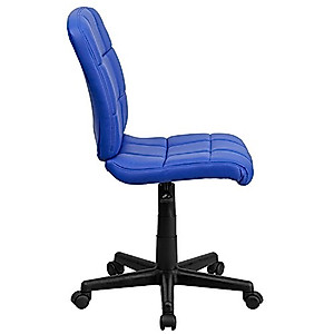 Flash Furniture Mid-Back Blue Quilted Vinyl Swivel Task Office Chair