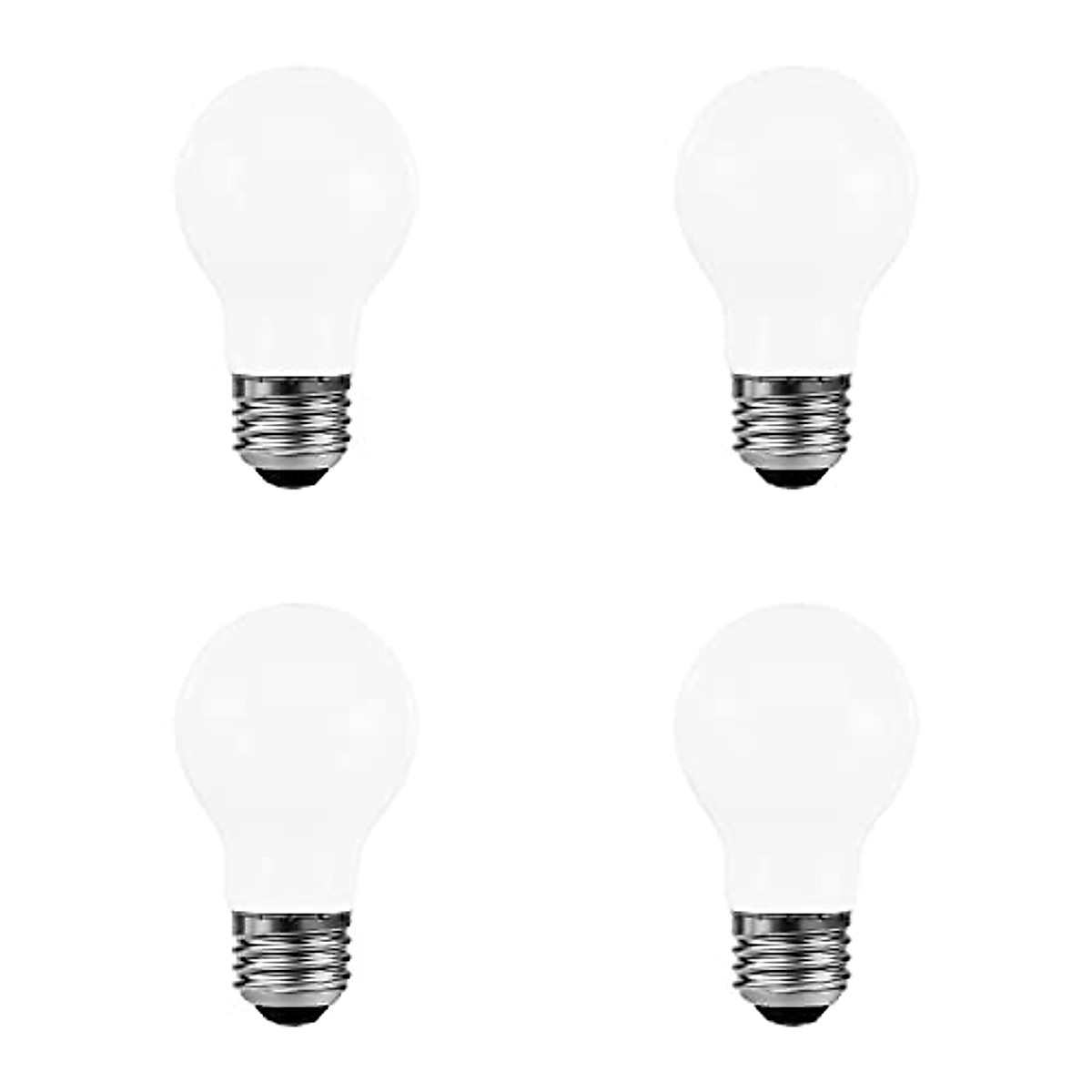 Sylvania Reduced Eye Strain A19 LED Light Bulb, 60W = 8W, 13 Year, Dimmable, Frosted, 2700K, Soft White - 4 Pk