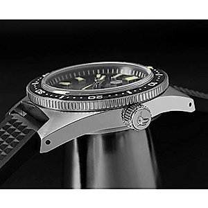 san martin 62Mas Diver Mechanical Automatic Men Watch Stainless Steel NH35 Ceramic Bezel Sunray Dial Sapphire Glass (Model 1)