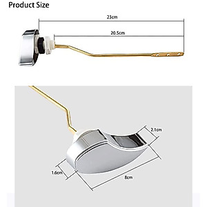 wLuckyCL Toilet Tank Flush Lever Replacement for TOTO Solid Side Mount Toilet Flush Lever