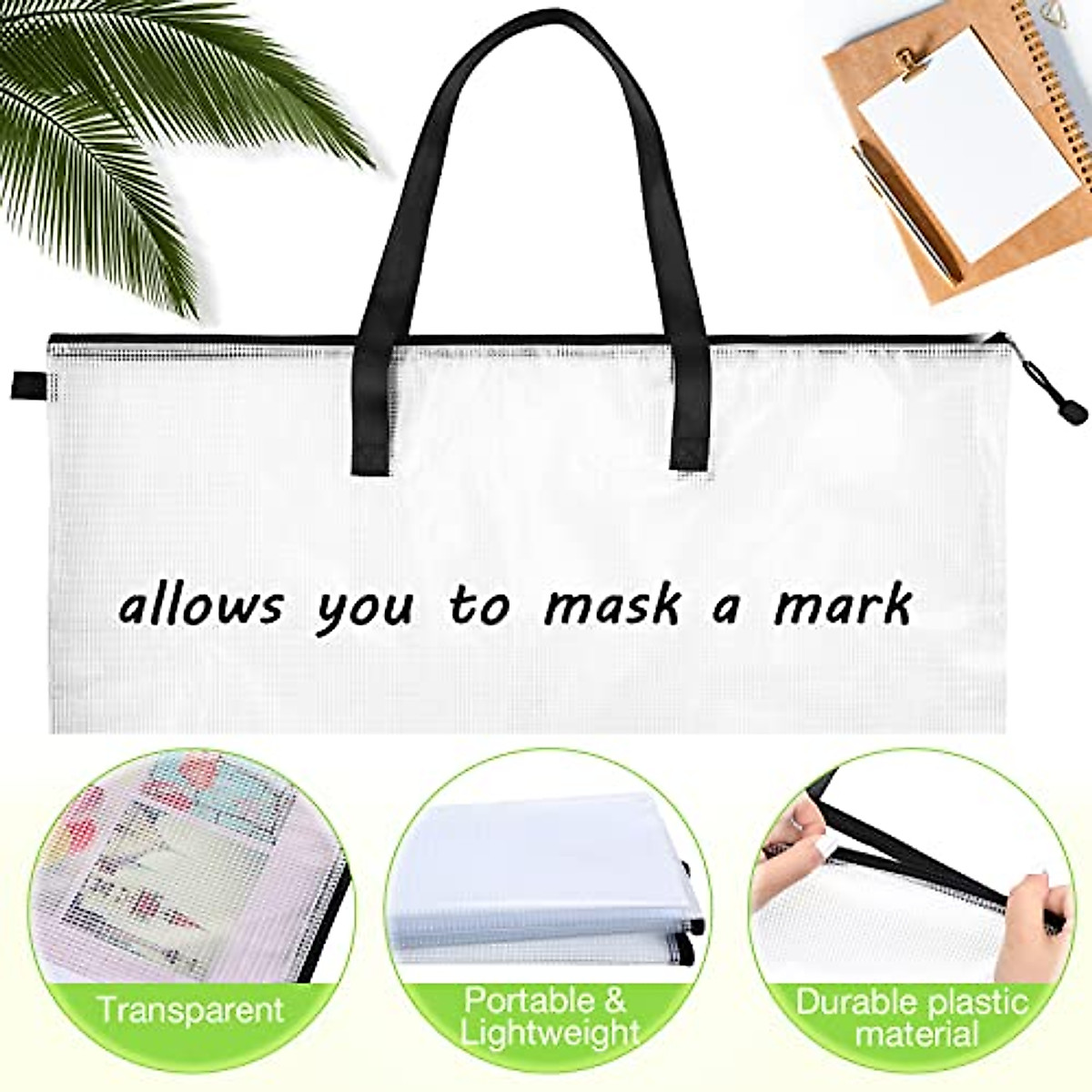 5 Pcs Art Portfolio Bag 19 x 25 Inches Posters Organizer with Zipper and Handle Art Supply Bag and 5 Pcs A4 Pencil Bags 9 x 13 Inches Art Supplies Storage Bag for Large Posters Artwork Bulletin Board