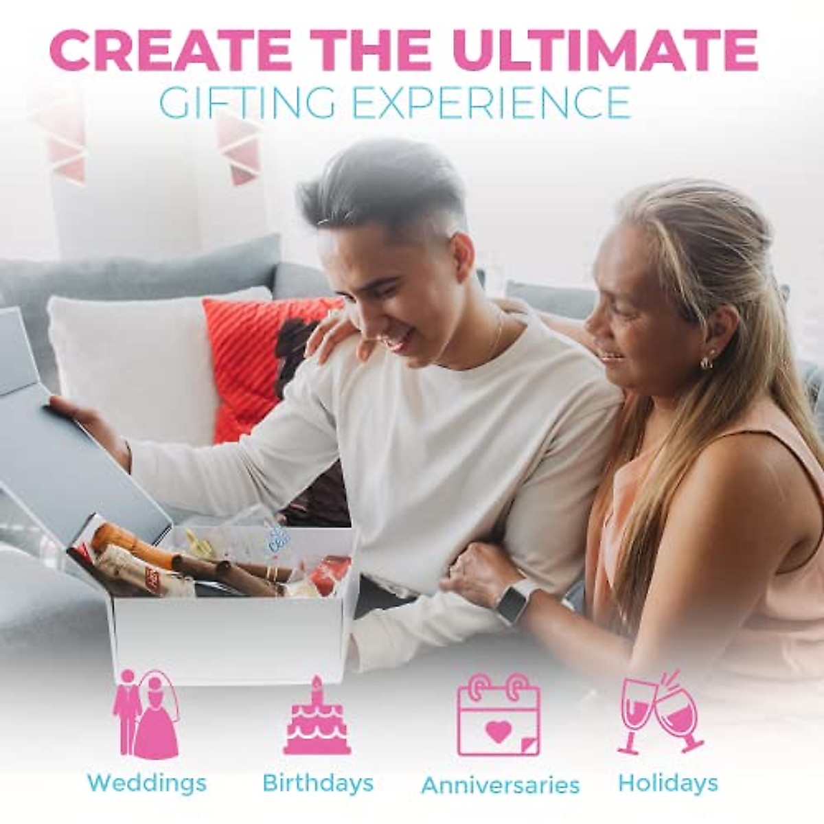 Kiniu 5Pack White Gift Boxes with Lids Bulk - Gift Boxes for Presents with White Tissue Paper - White Gift Box Set - Collapsible Magnetic Closure Box for Bridesmaid Proposal Boxes, Groomsman Box, Wedding, Birthday, Shirt Gift Box - 9.25x9.25x3.75 Inches