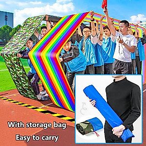 2PCS Teamwork Games Run Mat, Indoor Outdoor Competition Games for Adults Kids Team Building Group Learning Activities (Size : Adult-20M/26FT)