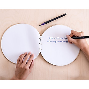 Hey Baby Wood Baby Shower Guest Book Alternatives for Boy or Girl, Rustic Baby Shower Guest Sign In Book, Keepsakes for Baby Shower, Gift for New Parents and Expecting Mothers