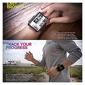 2.86 Big Screen Smart Watch Men Women 4G Call Video Chat Smartwatch Support SIM Card and WiFi GPS Watches (Color : DM100 Black, Size : 1G add 16G)