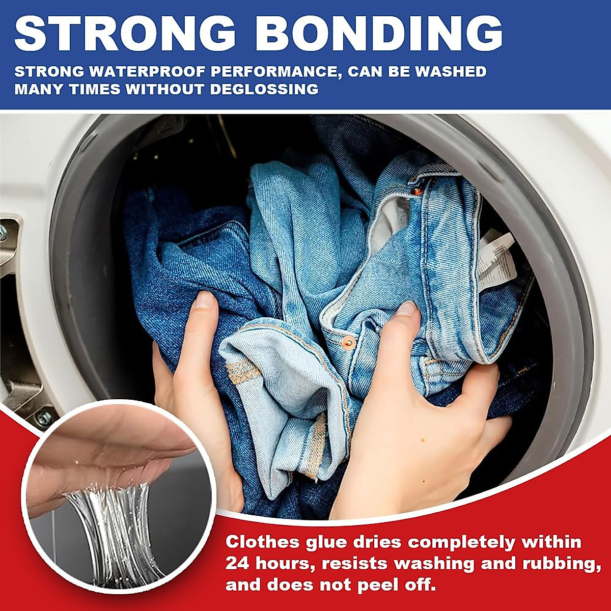 Fabric Glue, Fabric Glue Permanent, Fabric Glue for Clothing, 60ml Permanent Washable Fabric Clear Glue for Clothing Patches Tear Mender for All Fabrics Clothes Leather Cotton Flannel Denim Polyester