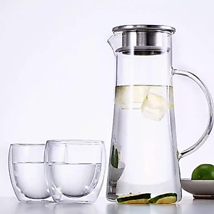 Operitacx Water Bottle Accessories Water Pitcher Replaceable Lids Stainless Steel Pitcher Lids Pitcher Glass Lids Covers Glass Jug Cover Stoppers for Water Jug Glass Pitcher () Lemonade Pitcher
