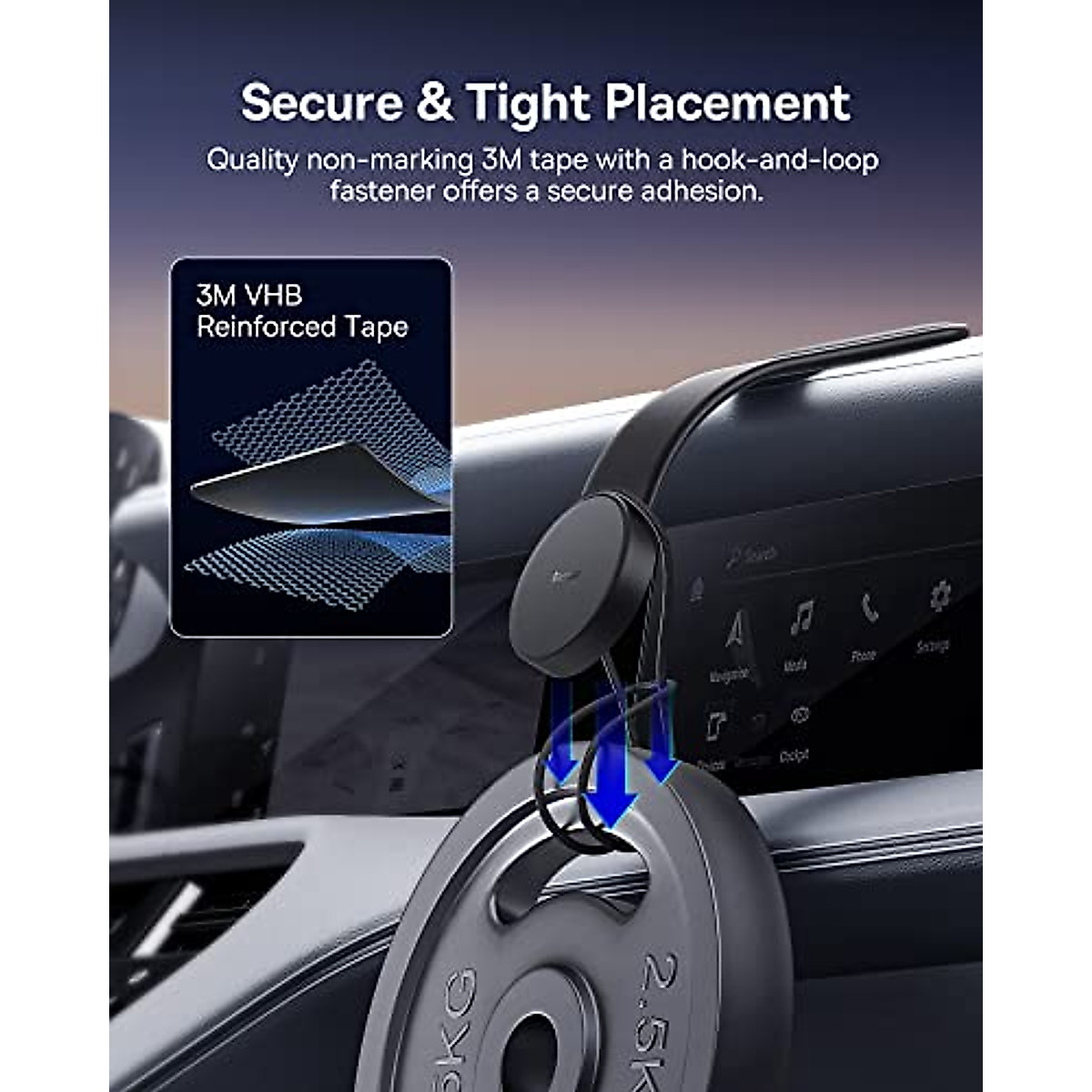 Baseus for Magsafe Car Mount, Magnetic Phone Holder for Car, Magsafe Car Dash Mount Compatible with iPhone 14 13 12 Pro Plus Max Mini, Bendable Memory Titanium Alloy for All Dashboard, Windshield