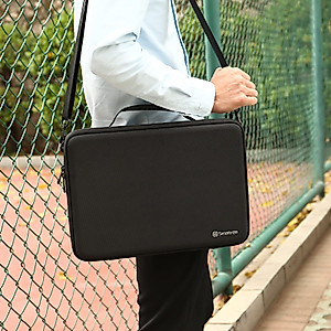 Smatree 13-14inch Hard Shoulder Bag for MacBook Pro 2024 M4/2023/2021 A2918/A2992,MacBook Air 2024/2022 A3313/A2681,iPad Pro M4 2024,ASUS Chromebook Flip,Microsoft Surface,Samsung,Carring Bag(Black)