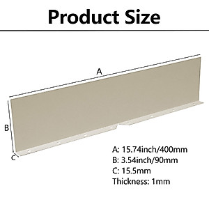 Bueyfolt 2Pcs Rain Gutter Valley Splash Guards, Aluminum Gutter Splash Guard Straight & Bent Style 2 in 1, Roof Valley Splash Shield Gutter Guard Corner Bent Valley Splash Guards, Almond