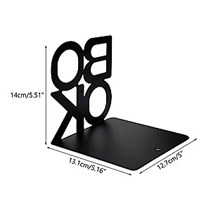 Book Ends, 4 Pieces Bookends for Shelves, Metal Book Ends Supports for Bookrack Desk,Books, Unique Appearance Design,Heavy Duty