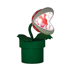 Nintendo Offical Licensed Super Mario Bros Piranha Plant LED Desk Light with Adjustable Head by Paladone, Collectible Gamer Gift Night Light