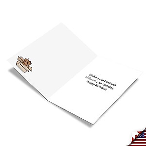 NobleWorks - 1 Happy Birthday Cartoon Greeting Card - Funny Notecard with Envelope, Comic Stationery - Bring Your Own Box C7278BDG