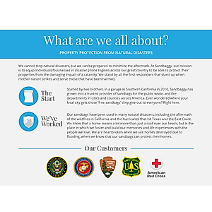 Sandbaggy - Heavy Duty Empty Sandbags For Flooding (14" X 26") - Poly Sand Bags For Flood Barrier, Weight, Construction, Earth Bag Homes - Reusable, UV Resistant - Tie Strings Attached (10 Bags)