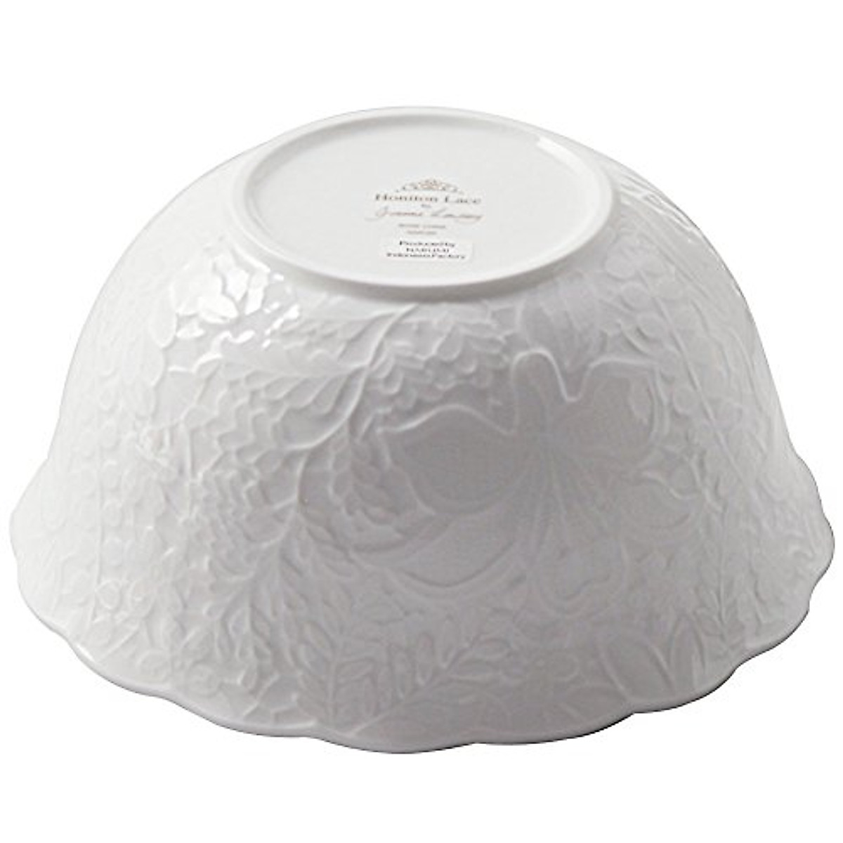 Narumi 51952-23143 Bowl Plate Set, Honeton Lace Bride, 6.3 inches (16 cm), White, Lace Pattern, Cute, Small Bowl, Donburi, Wedding Gift, Microwave Warm, Dishwasher Safe, Gift Box Included