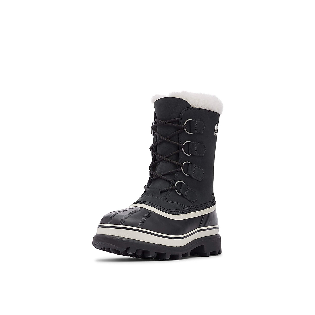 SOREL Women's Caribou Waterproof Boot - Black, Stone - 10