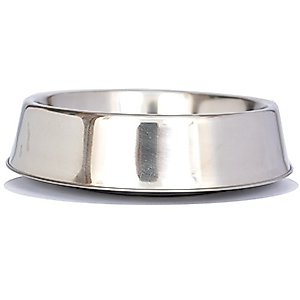 Iconic Pet 16 oz/ 2 Cup Anti Ant Stainless Steel Non Skid Pet Food/Water Bowl - Noise Free Ant Resistant Dog/Cat Feeding Bowl with Unique Design & Rubber Base Makes It an Elegant Ant Proof Dish