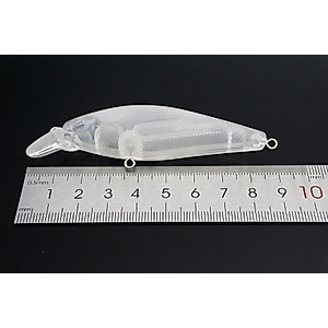 10PCS Unpainted Lure Blanks 8.81g 9.1cm with 5mm Free Fishing Eye Crankbait Baits Simulation Blank Body Clear Hard Baits Trout Salmon Minnow Lure Popper Lures Topwater Freshwater 5mm 8002