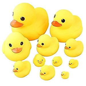 Codall Mini Yellow Rubber Bath Ducks for Child（2.1", 20pcs）
