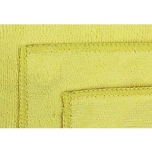 Eurow Microfiber 12 x 12in 300 GSM Cleaning Towels Yellow - 50 Pack