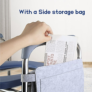 Raised Toilet Seat with Arms, Height Adjustable, 25" Width, up to 400lbs, Reinforced and Anti-Skid, Bedside Commode, Bathroom Assist Safety Frame for Elderly, Handicap