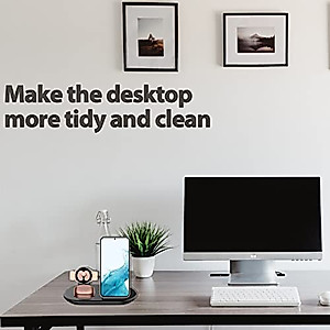 Wireless Charger for Samsung S22, 3 in 1 Samsung Charging Station for Samsung Galaxy Z Fold 4/Z Flip 4/Z Flip 3/S22/S21, Galaxy Watch Charger for Galaxy Watch 4 3/Active 1 2, Galaxy Buds 2 Pro (Black)