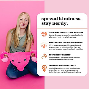 nerdbugs Uterus Plush - Who Put The Cuter-us in Uterus?- Get Well Gift/ Hysterectomy/ Endometriosis/ Gynecologist Education/ Surgeon Education, Health Education Gift/ Post Surgery Gift