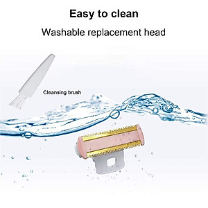 4PCS LinMei Razor Replacement Heads Compatible for Finishing Touch Flawless Body Rechargeable Ladies Shaver and Trimmer with 2 Cleaning Brush