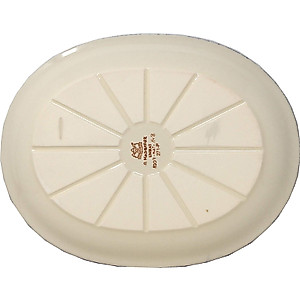 Polish Pottery Large Serving Platter in Regal Bouquet Unikat Pattern signed by Anna Madziarz from Zaklady Boleslawiec, dimensions 13.5" x 11"