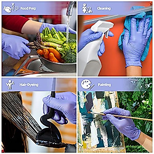 Nitrile Gloves Large 1000 Case Gloves Disposable Latex Free Powder Free, Medical Exam Gloves,Bulk Household,Grade 4 Mil