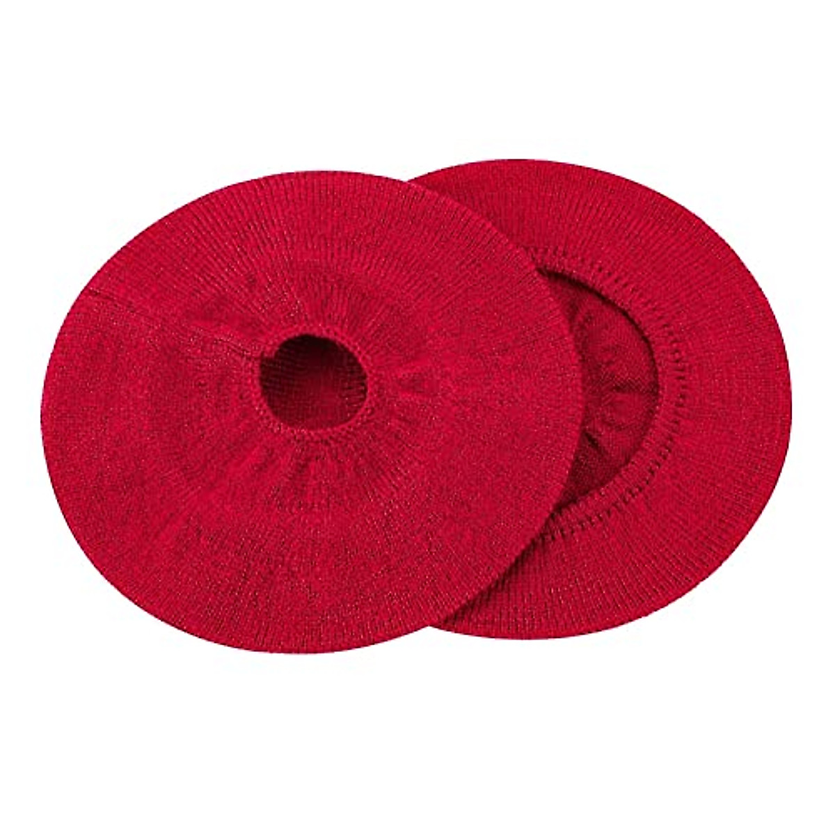 2 Pairs Headphone Sweater Cover Protectors with Stretchable Knit Fabric for Beats Studio 3 / 2 Wireless/Wired Bose QC35 25 15 Headphones (M-red)