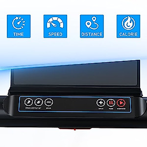 CITYSPORTS Folding Treadmill, Compact Foldable Treadmill, Electric Treadmill 1400W Motorized Running, Folding Treadmill Under Desk Electric Treadmill (Blue&Black)