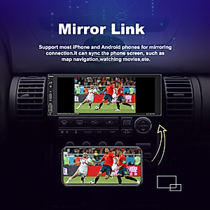 [Wireless] Alondy Single Din Car Stereo,Compatible with Wireless Apple CarPlay Android Auto,Type-C USB,6.9" Touchscreen,Mirror Link,Backup Camera,Bluetooth Voice Control DSP AM/FM Radio