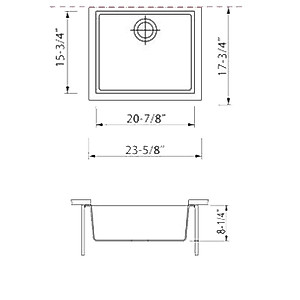 Plymouth 23.63" x 17.75" Kitchen Sink