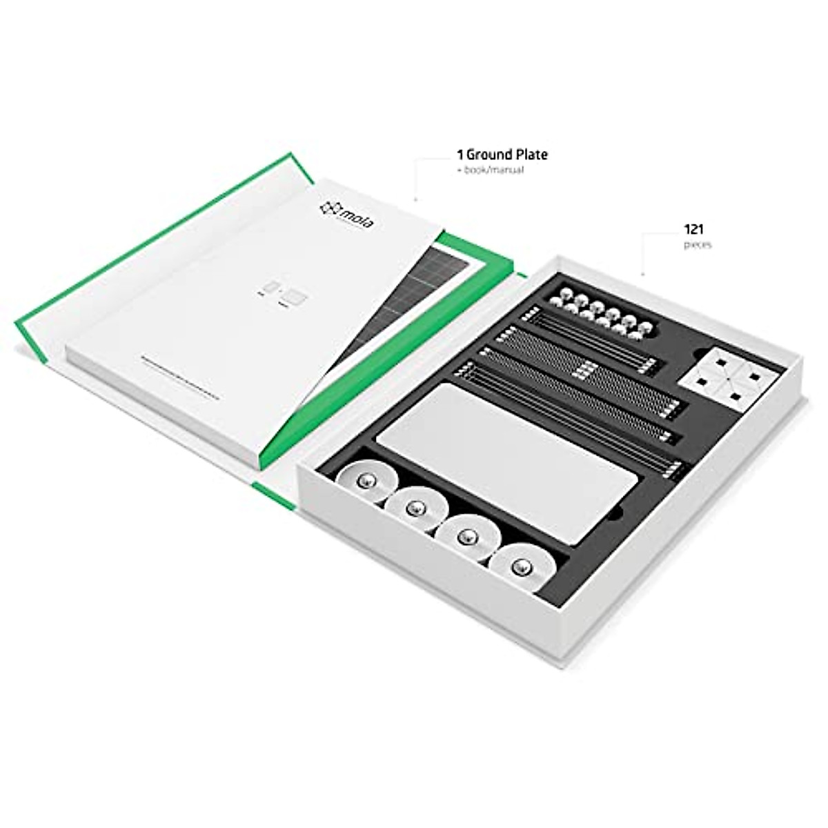 Mola Structural Kit 1 | Magnetic Modular Kit for Engineering and Architecture Education | 122 Pieces + Practical Guide