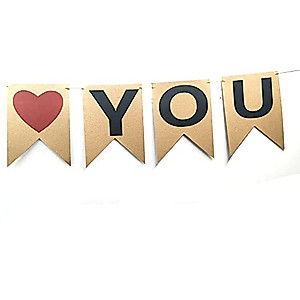 Thank You Banner Kraft Paper Pre-Strung Thanksgiving Wedding Birthday Engagement Bridal Shower Decorations Supplies Hanging Sign Photo Booth Props