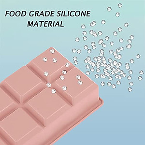Large Ice Cube Trays for Cocktails, NueZoo 4 Pack Silicone Big Ice Cube Mold with Lids for Whiskey, Square 8 Cavity Ice Cube Maker for Freezer, Easy Release and Flexible